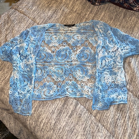 Just Love | Tops | Blue Cover Up | Poshmark